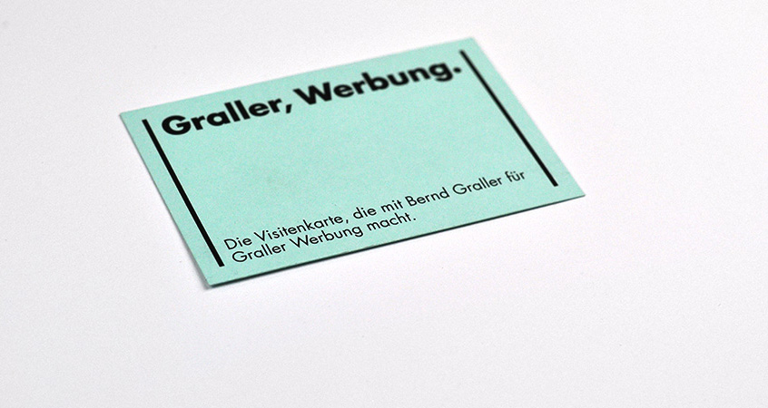 Wolfgang Hummelberger » Graller, Werbung.
